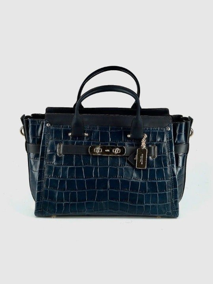 COACH CROC EMBOSSED SWAGGER 47 SATCHEL #35321 | eBay