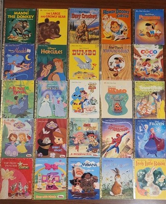 LOT OF 25 LITTLE GOLDEN BOOKS DISNEY VINTAGE VARIETY DAVEY HOWDY GROWLY ...