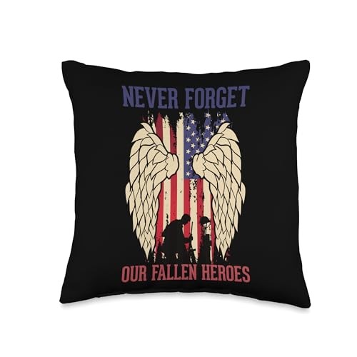 Never Forget Our Fallen Heroes Memorial Day US Veterans Day Throw ...