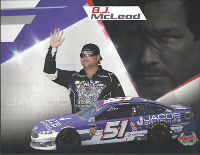 2018 B.J. MCLEOD "JACOB COMPANIES" #51 NASCAR MONSTER ENERGY POSTCARD ...
