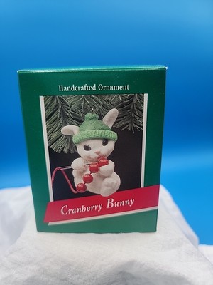 Hallmark 1989 Cranberry Bunny Rabbit Christmas Ornament NIB | eBay