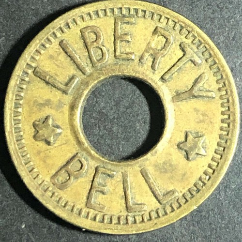 Vintage 21mm Brass "Liberty Bell Good For 5c Trade" --- Donut Token | eBay