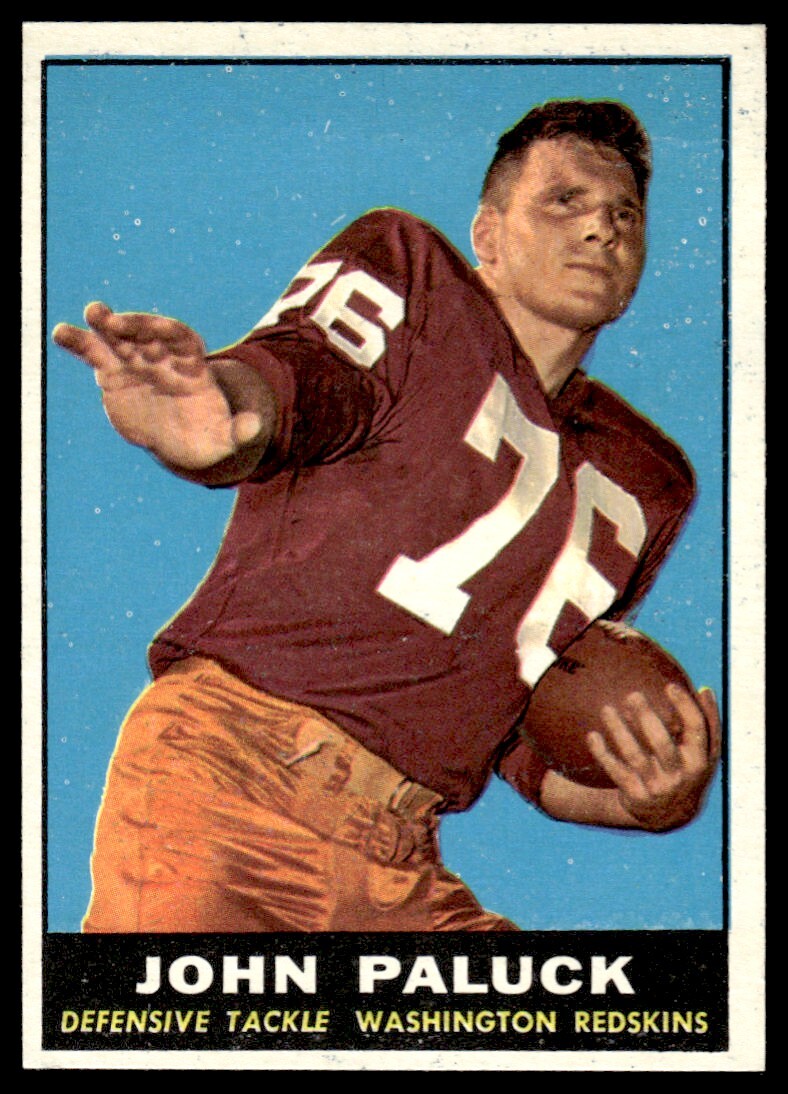 1961 Topps John Paluck ^ RC Washington Redskins #130 | eBay
