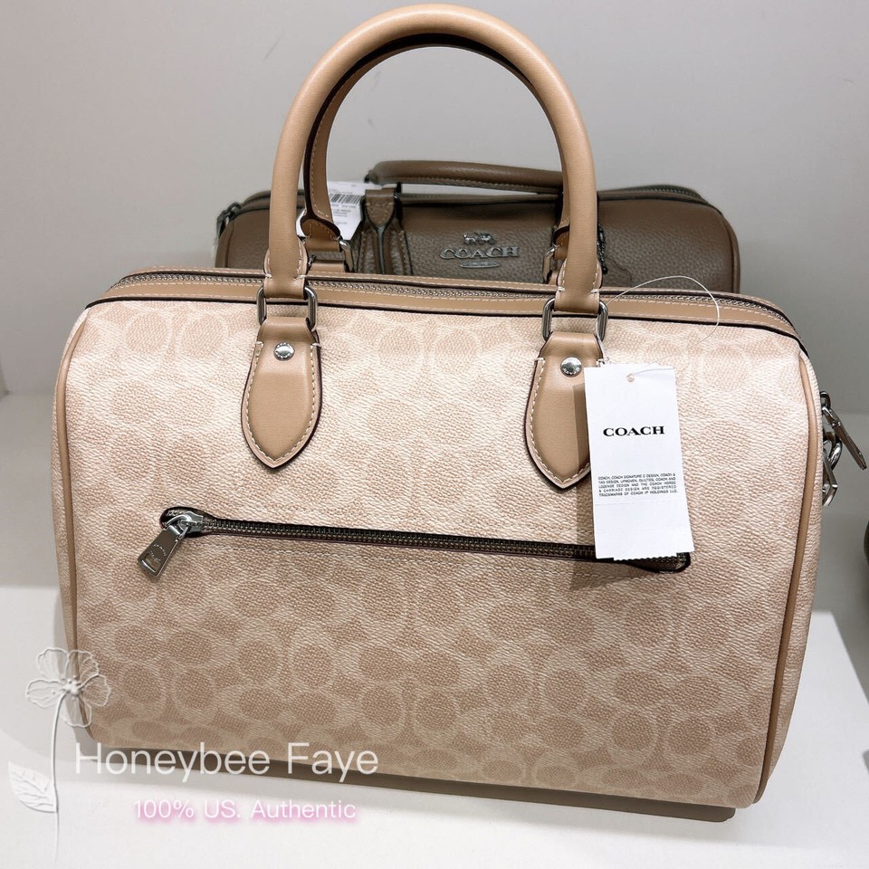 NWT Coach Rowan Large Satchel Bag In Signature Canvas CV960/CV959 | eBay