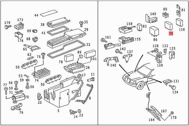 MERCEDES BENZ 190d 190e Fuel Pump Relay Kostal 0035452005 for sale ...