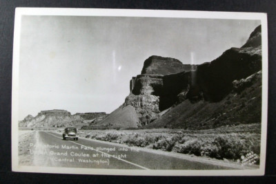 POSTCARD Martin Falls, Upper Grand Coulee, Central Washington; Real ...