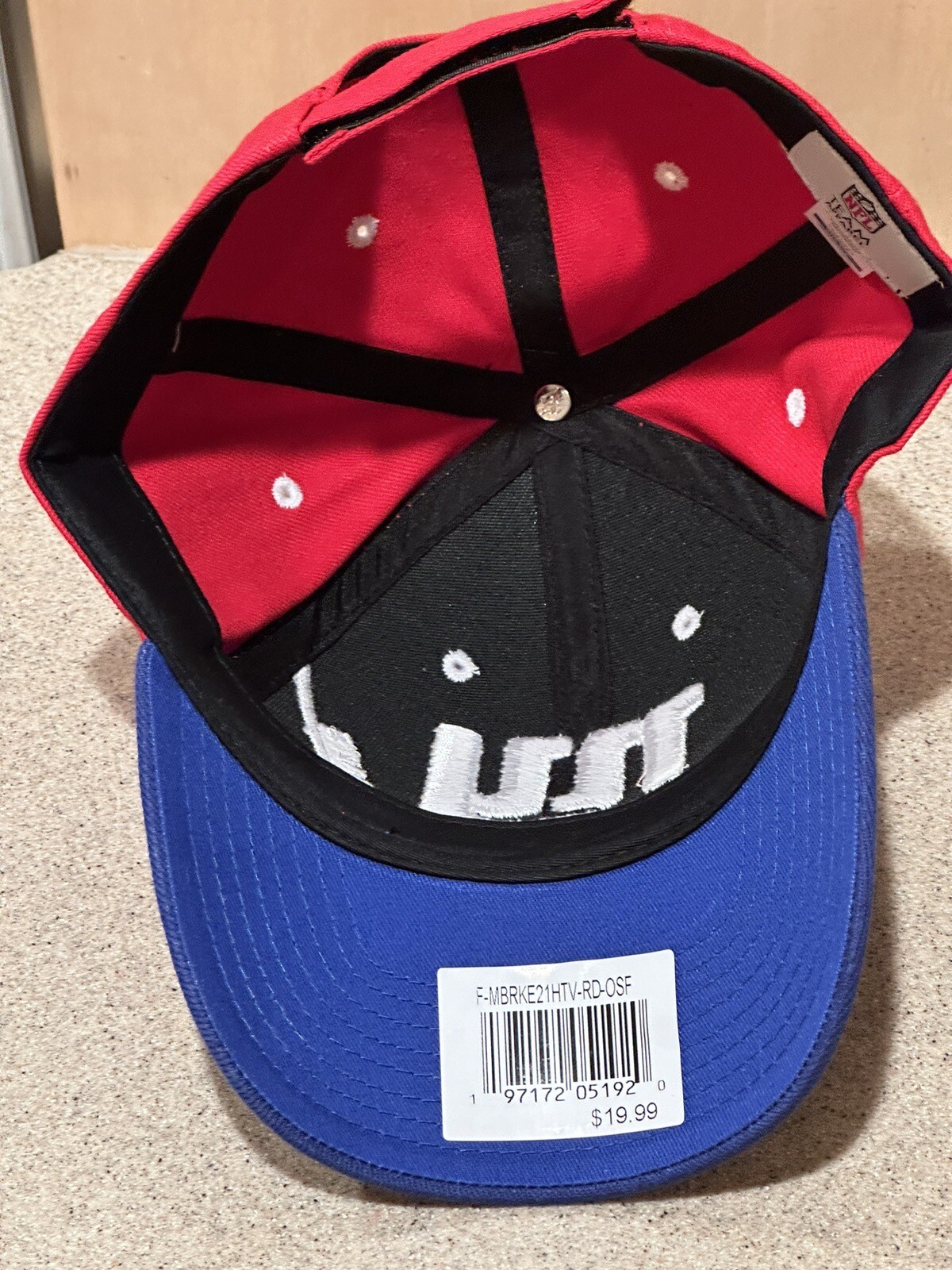 New York Giants NFL Red/Blue Team Logo Baseball Cap Hat - One Size ...