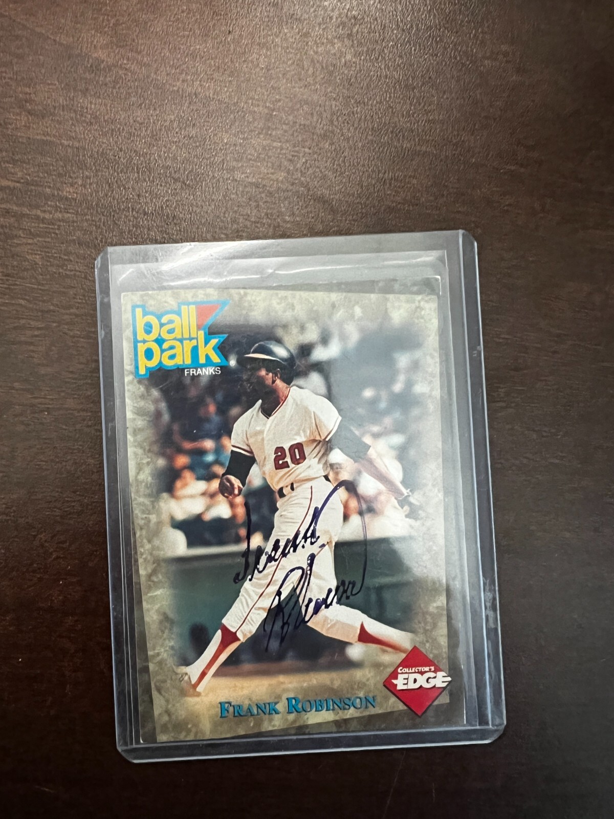 Ballpark Franks Frank Robinson Autographed Baseball Card | eBay