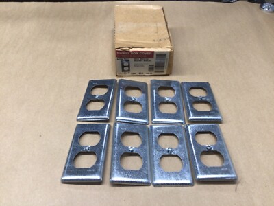 Lot Of 8 Raco 864 Handy Box Cover 2" x 4" One Device Duplex Receptacle ...