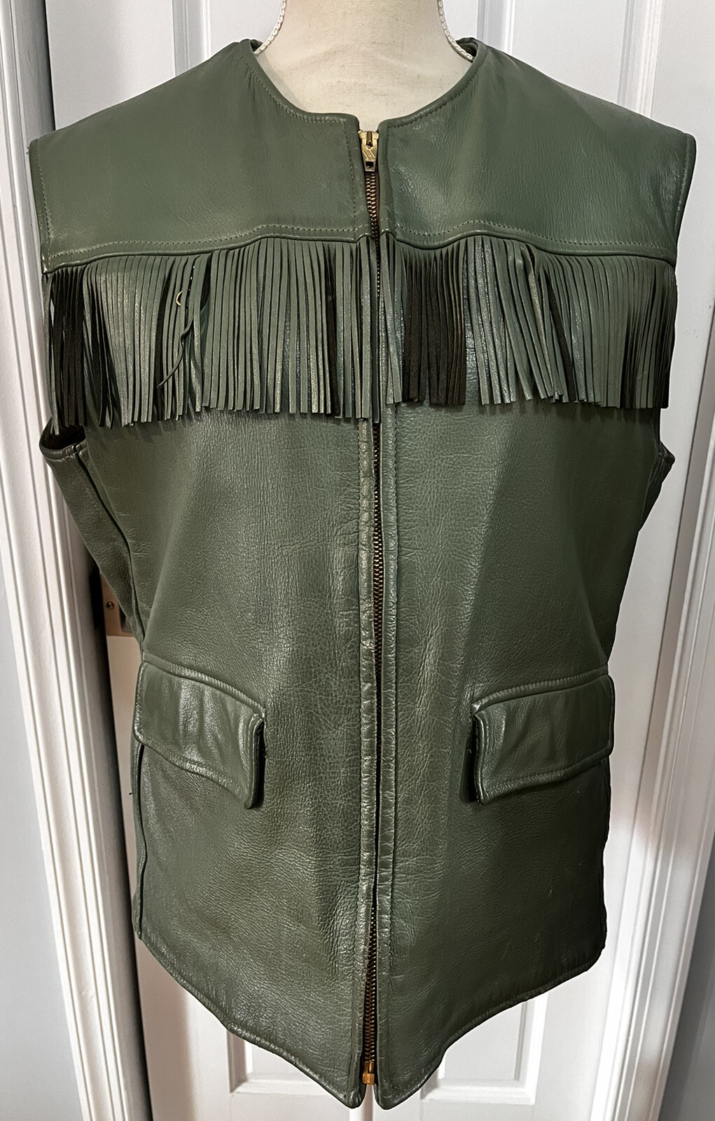 Vintage Genuine Native Deer Skin Womens Leather Vest … - Gem