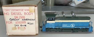 SUPER HO Scale Cary Locomotive Works Athearn Great Northern RR Sky Blue ...