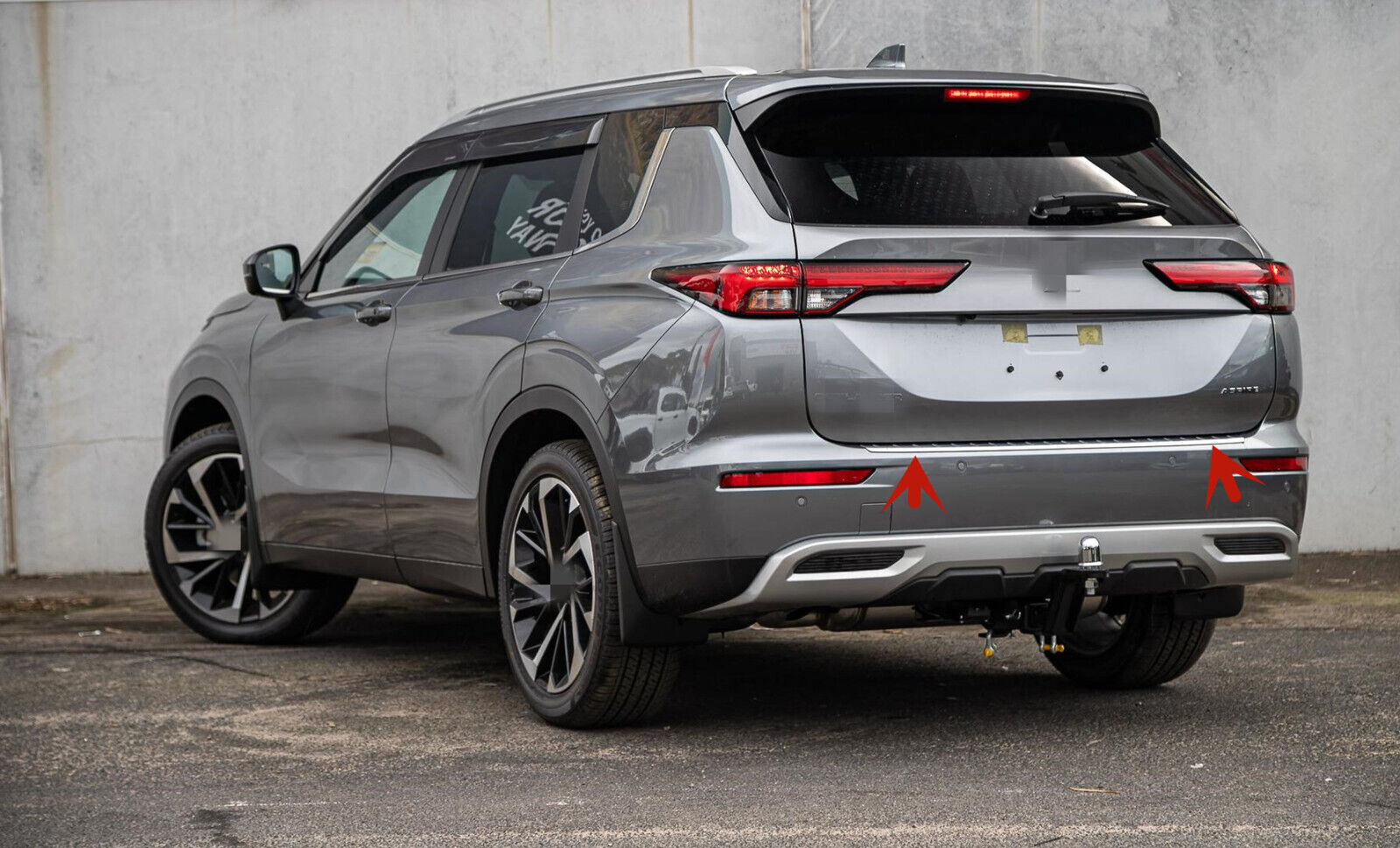Black Rear Bumper Guard Trunk Sill Plate Trim For Mitsubishi Outlander ...