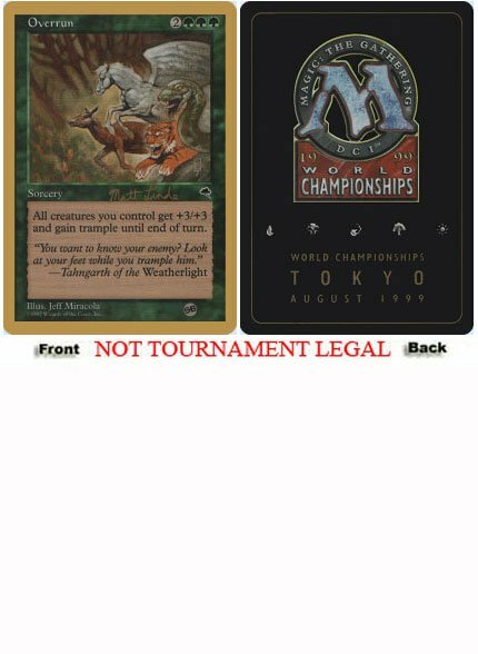 Overrun (Sideboard - Matt Linde - 1999) World Championship NM CARD ...