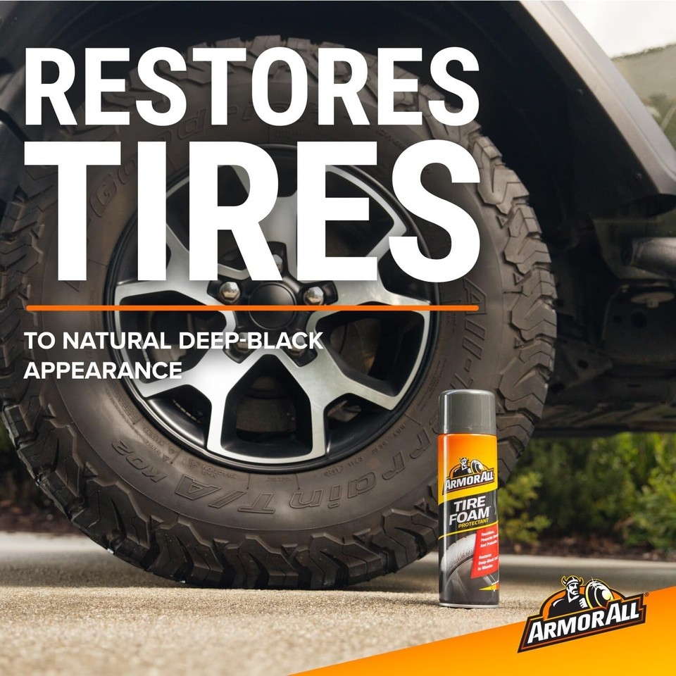 3x Armorall Tire Foam Car Tyre Dressing Shine Spray Back To Black ...