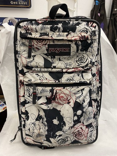 JANSPORT WHEELED ROLLING CARRY-ON LUGGAGE SKULLS ROSES | eBay
