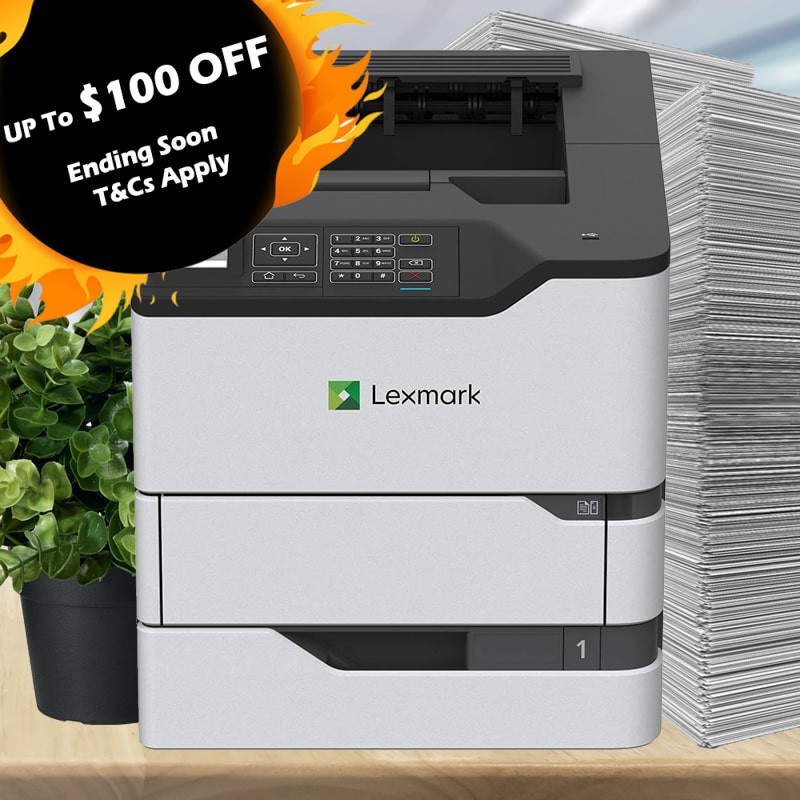 Lexmark MS823dn Network A4 Duplex B&W Laser Printer+2.4" LCD USB 61PPM ...