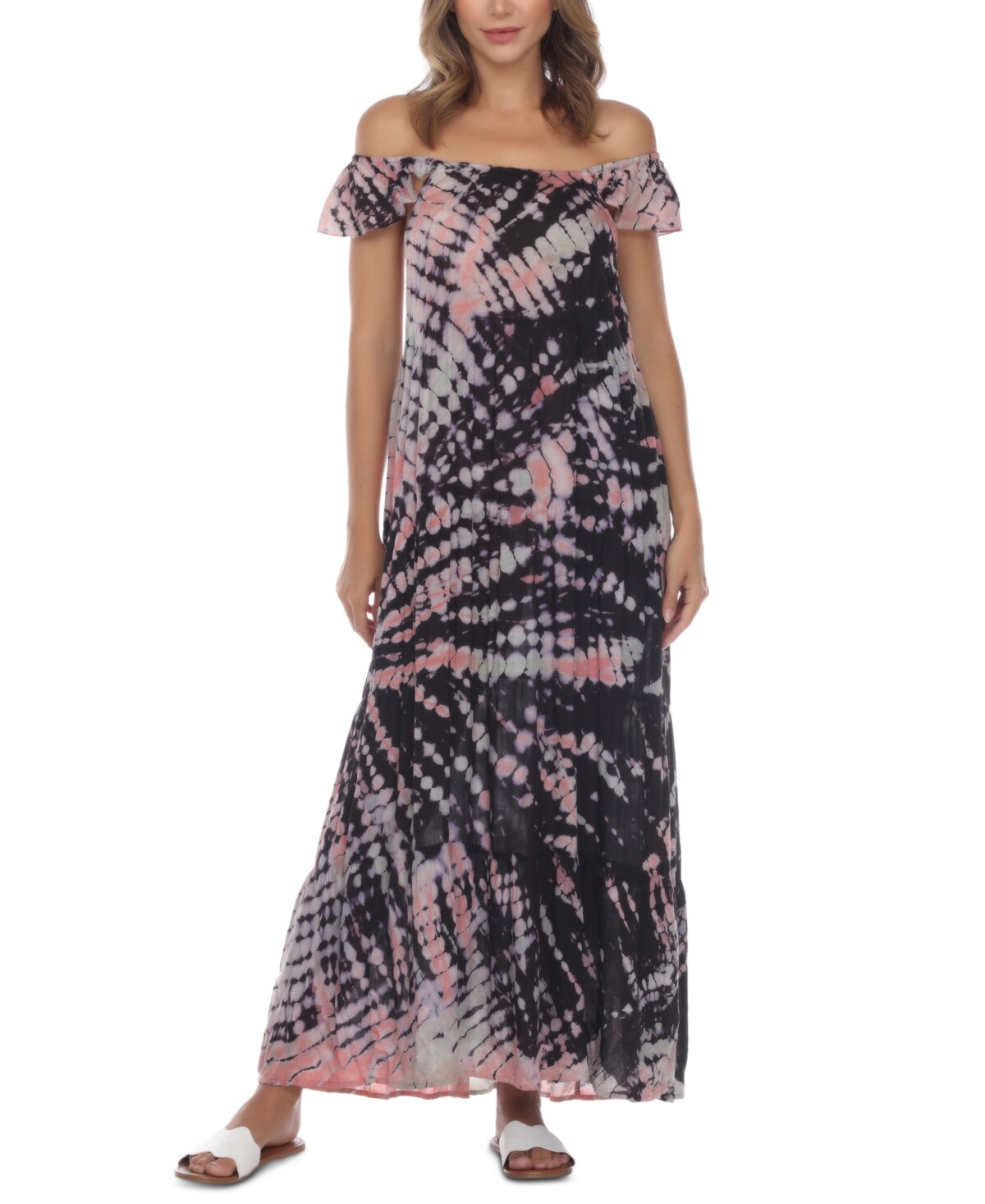 MSRP $54 Raviya Tie-Dye Maxi Cover-Up Dress Multicolor Size Small | eBay