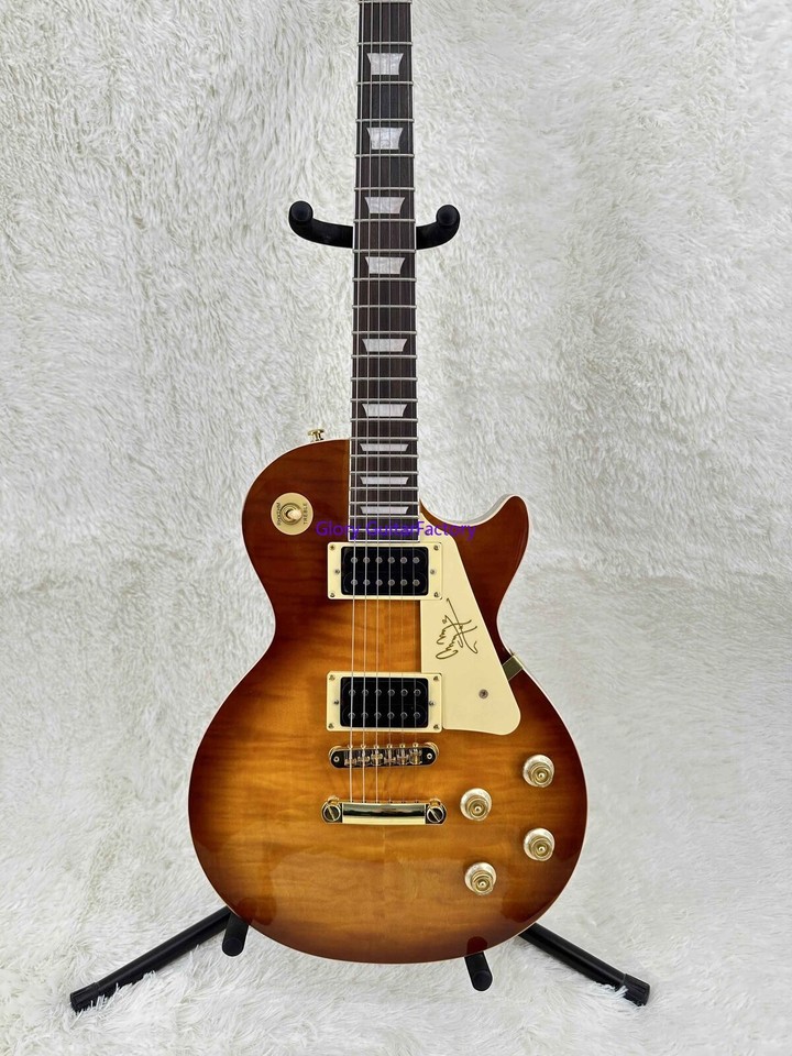 US Warehouse Chibson LP Electric Guitar Flame Maple Top Standard 6 ...