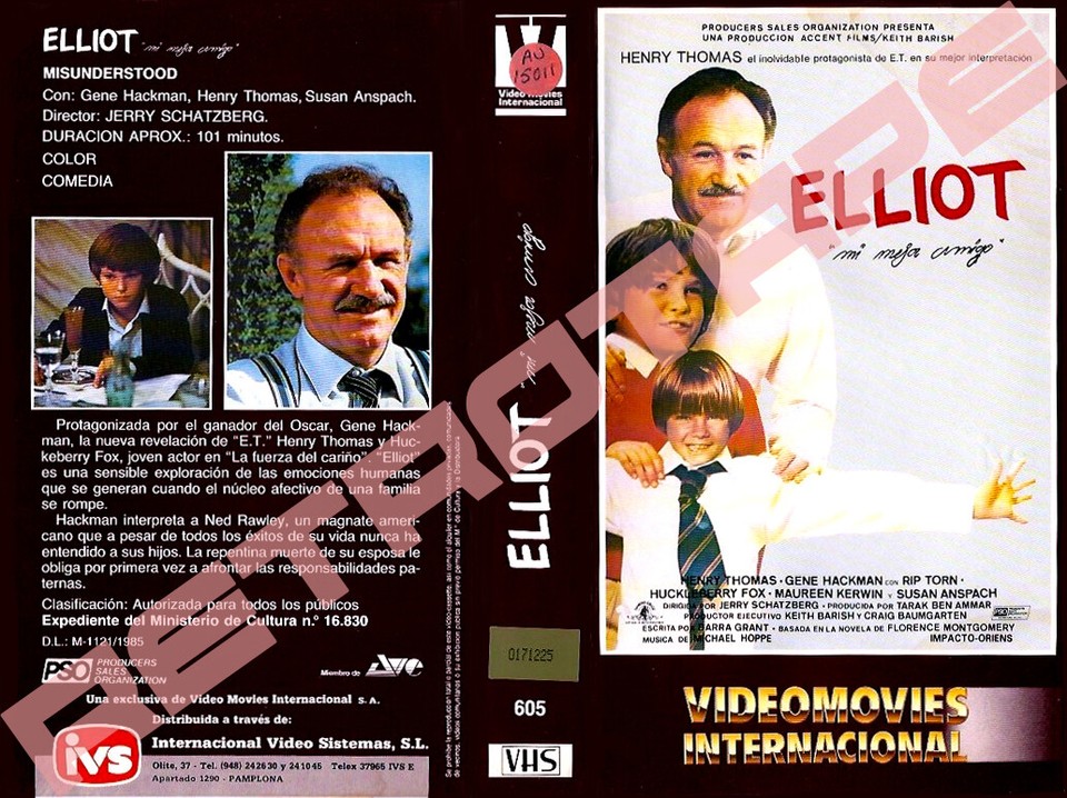 ELLIOT MI MEJOR AMIGO Gene Hackman Henry Thomas Rip Torn. MISUNDERSTOOD ...