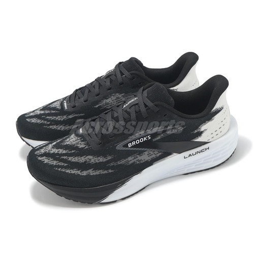 Brooks Launch 11 2E Wide Black White Men Road Running Jogging Shoes ...