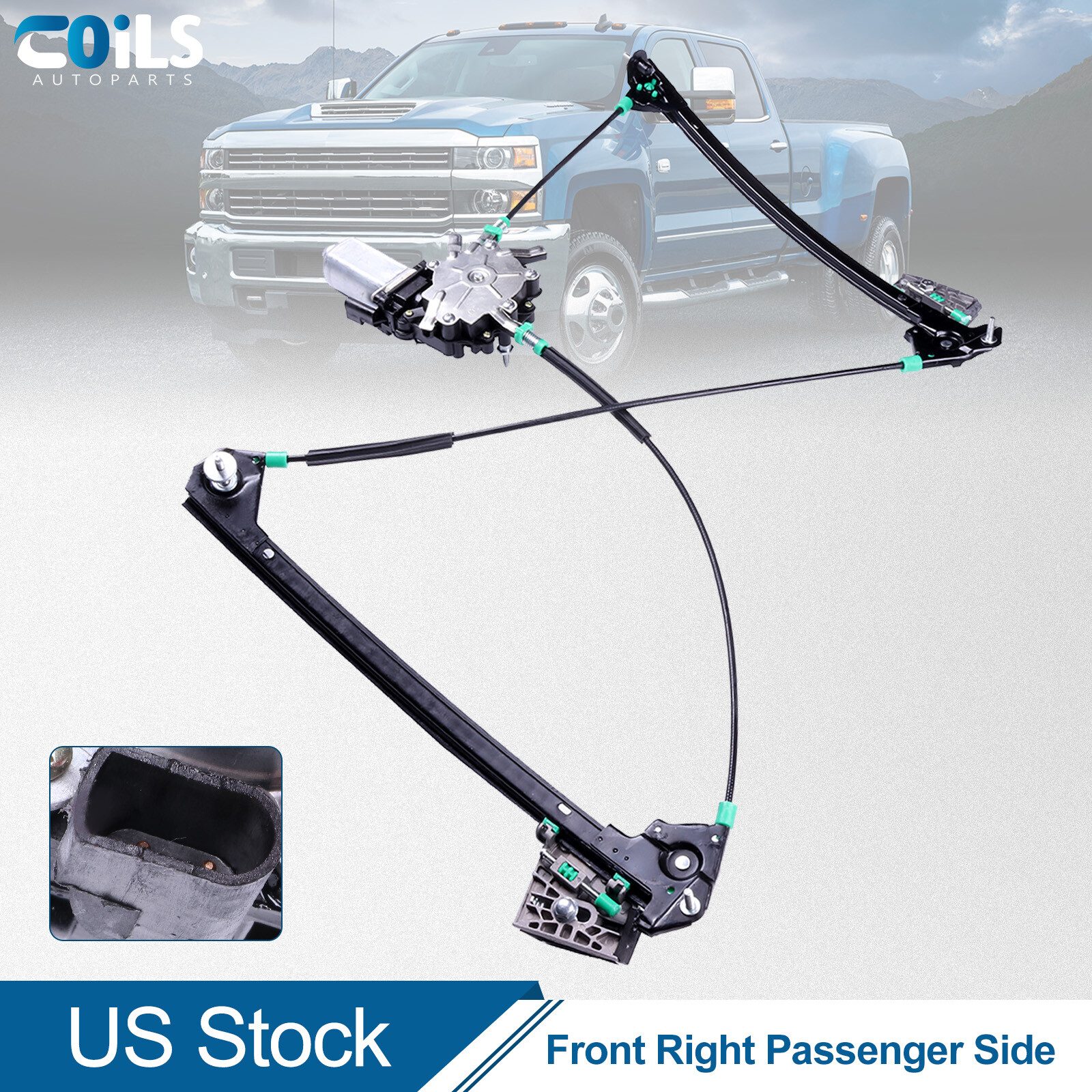Power Window Regulator For Chevy Corvette 1997-2004 Front Right w ...