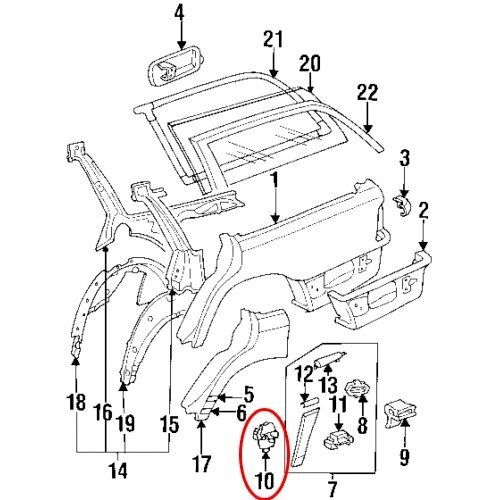 25 Quarter Panel Moulding Clips Retainers For Mercedes Benz W190 W201 ...
