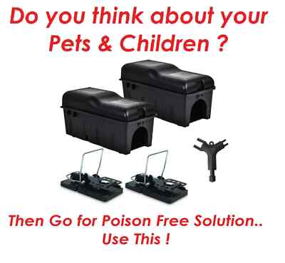 Rat Snap Trap Safety Box - Internal Pest Treatment Control (No Poison ...