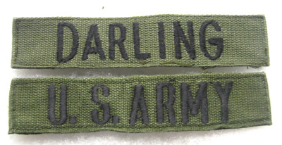 US Army Title & Name Tab DARLING , 1970s | eBay