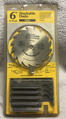 Oldham 6" STEEL Stacked Dado 16 Tooth Brand New In Package | eBay