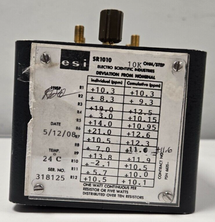 PARTS! ESI SR1010-10K RESISTANCE STANDARD, 10 KILOHMS/STEP | eBay