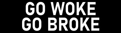 Go Woke Go Broke Bumper Sticker | Waterproof | Fade Resistant Ink | eBay