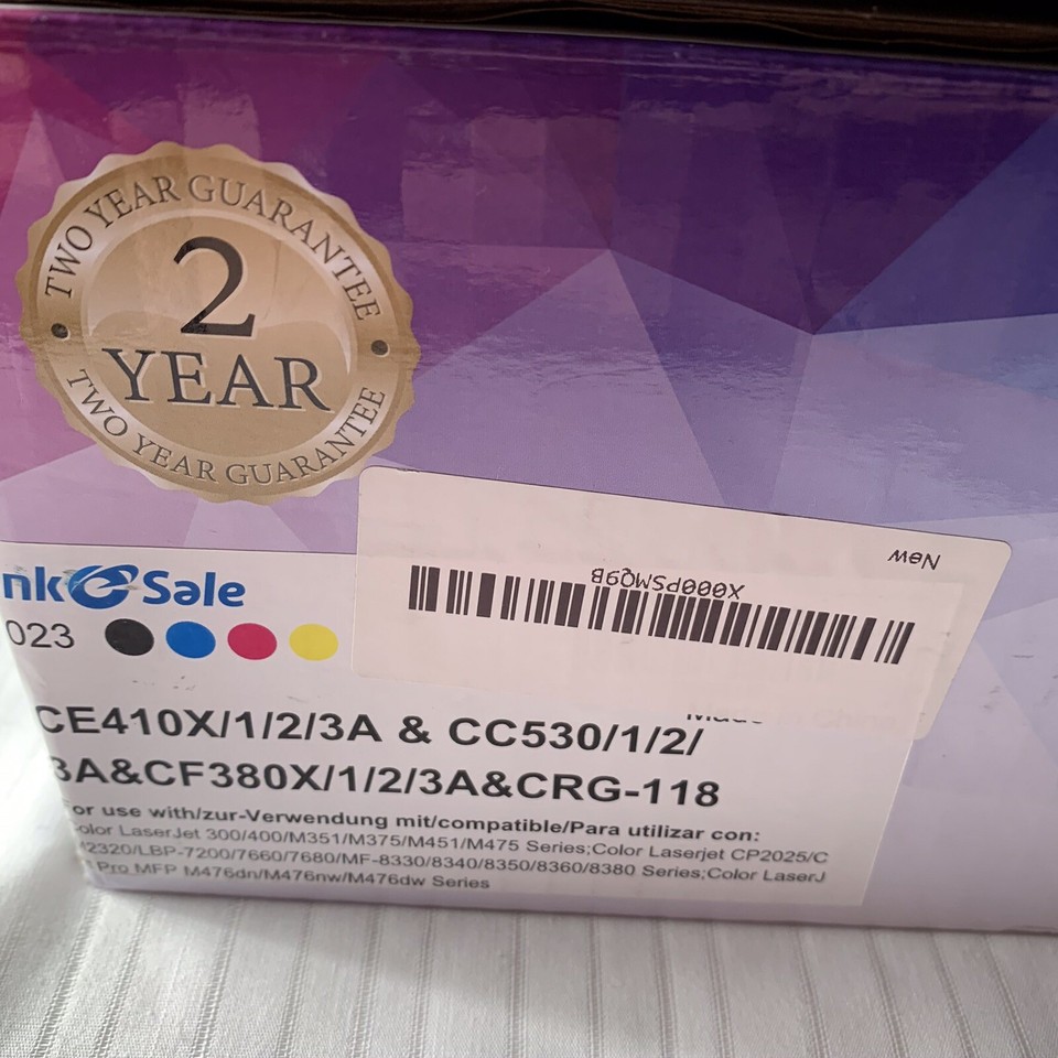 INK E-SALE REPLACEMENT 023 Compatible HP Color Laser Jet Pro. 4 colors ...