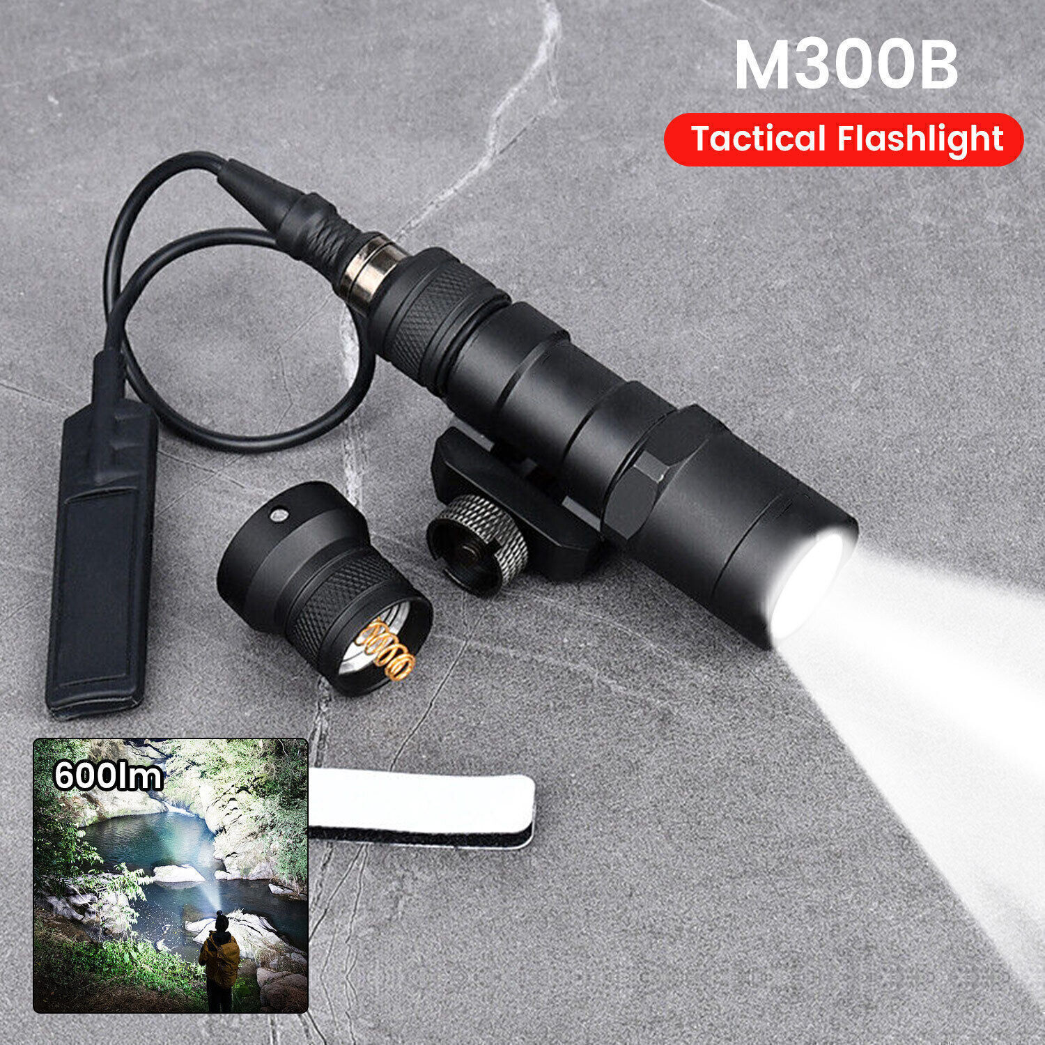 M300B Durable Light Flashlight with Remote Pressure Switch Controller ...