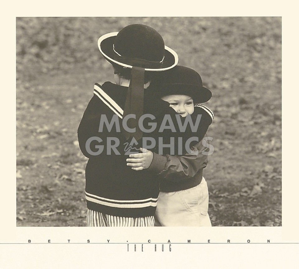 The Hug Children, Betsy Cameron, Wall Decor Art Print Poster 18" x 20 ...