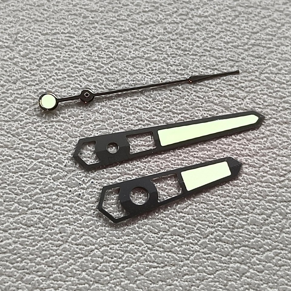Blue Lume Hollow Black Trim 3 Pins Watch Hands Set for NH35 NH36 ...