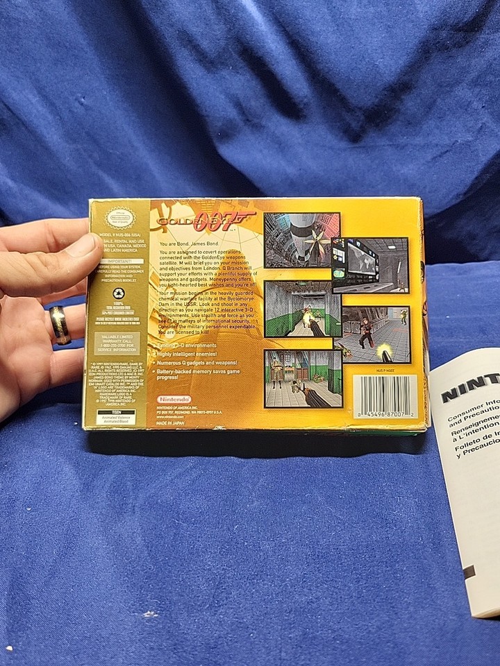 Goldeneye N64 (Nintendo 64, 1997) COMPLETE w/ Manual, Inserts CIB ...