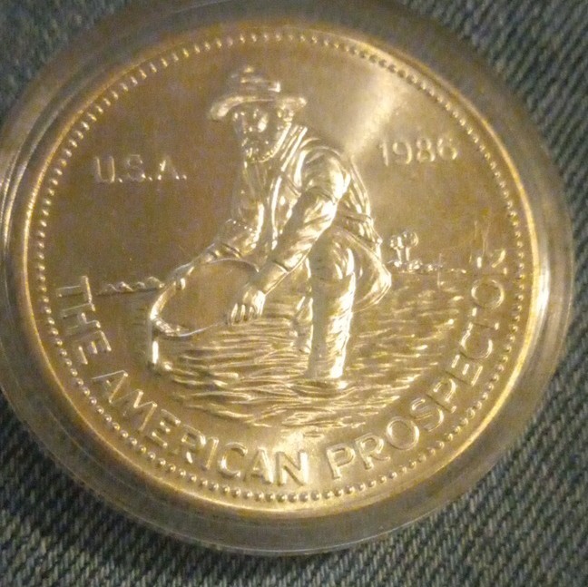 Engelhard 1 oz Silver Round .999 Fine 1986 American Prospector | eBay