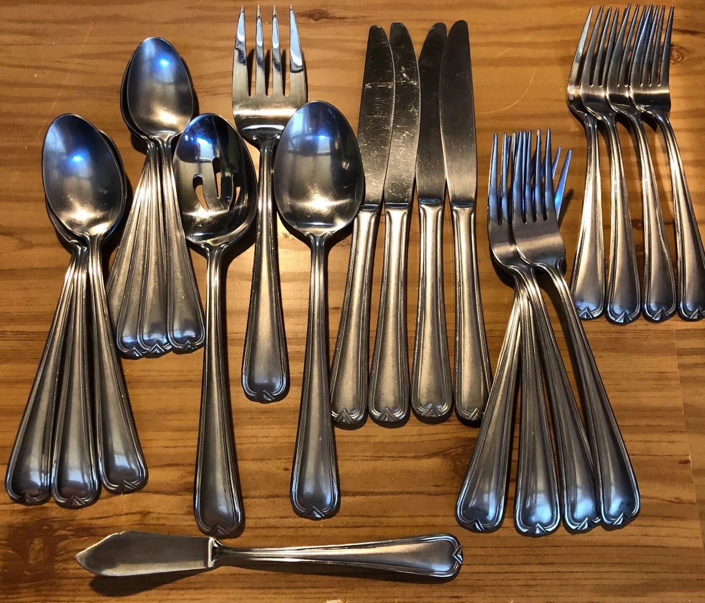 Hampton Silversmith CECINA Stainless Flatware Edge Satin CHOICE | eBay