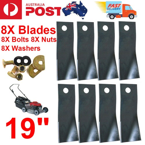 19" Blades Bolts&Nuts Lawn Mower Fit Honda HRU19D HRU19R HRU194/195/196 ...