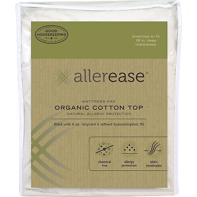 AllerEase Organic Cotton Cover Allergy Protection Mattress Pad - (Queen) | eBay