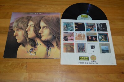 ELP ~ Greg Lake & Carl Palmer Autographed "Trilogy" Vinyl LP w/ Beckett ...