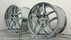 Chrome C5 Z06 Style Corvette wheels FITS: 1988-1996 C4 CORVETTE 17X9.5 ...