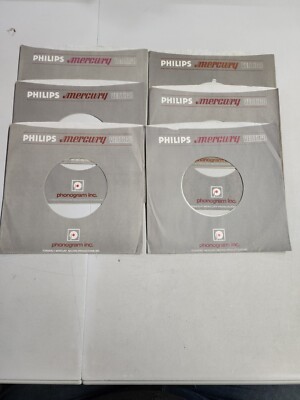45 RPM 7" RECORD SLEEVES CO. SLEEVE 6 PACK SEE PHOTOS - Philips Mercury ...