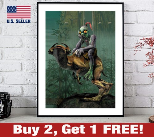 Oddworld Abe's Odysee Poster 18" x 24" Print Game Room Wall Art | eBay