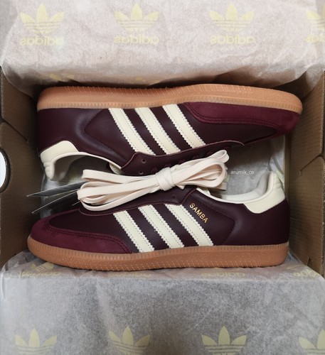 adidas Originals Samba OG Maroon Cream White Women's Size ID0477 | eBay