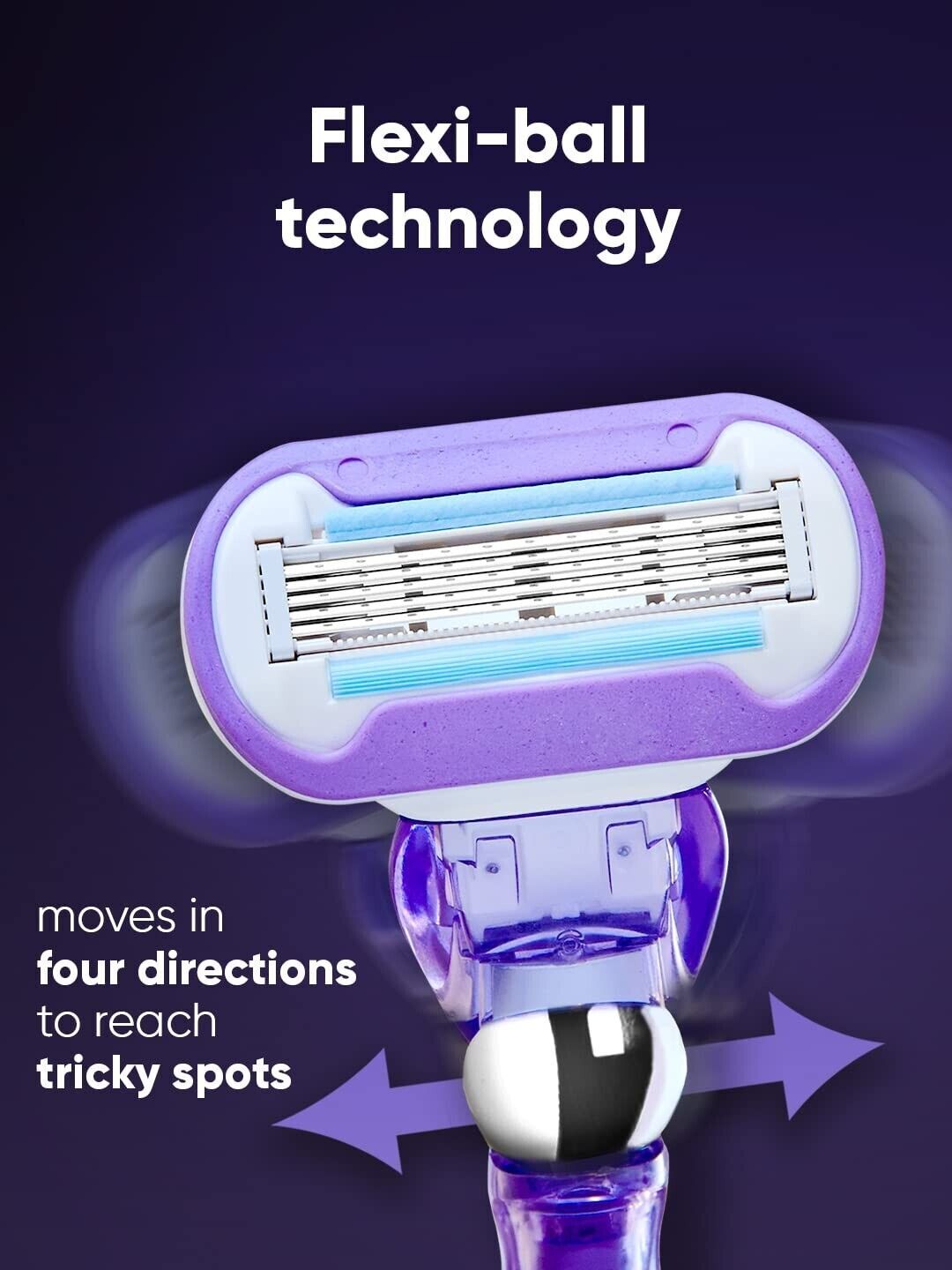 Gillette Venus Swirl Hair Removal Razor for Women Pivoting Flexi-ball ...