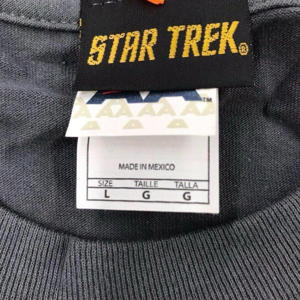 STAR TREK 2010 GRAY SHIRT LARGE TV SHOW 60S MERCH KIRK SPOCK | eBay