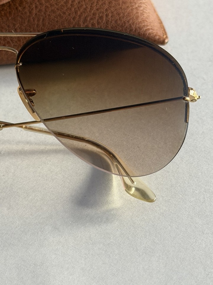 Ray Ban RB 3460 Aviator Flip Out Sunglasses With Case Pre Owned | eBay