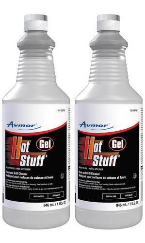 Pack of 2 Avmor Hot Stuff Gel Oven Cleaner Heavy Duty (946ml) New White ...