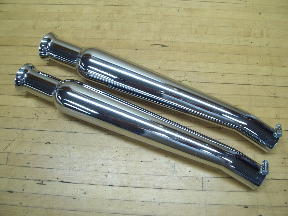NOS AK Cocktail Shaker Mufflers Panhead Knucklehead Bobber Chopper 1-3/ ...